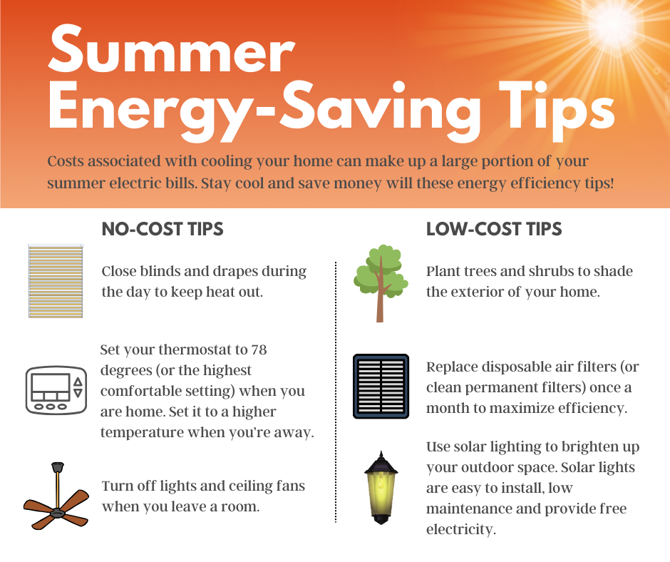 Summer Energy-Saving Tips | Navasota Valley Electric Cooperative, Inc Summer Energy-Saving Tips | Navasota Valley Electric Cooperative, Inc